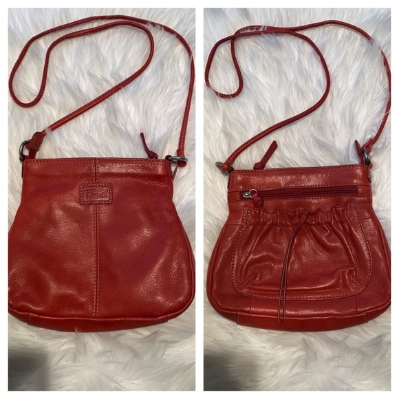 Fossil | Bags | Vintage Fossil Crossbody Red Leather Bag | Poshmark